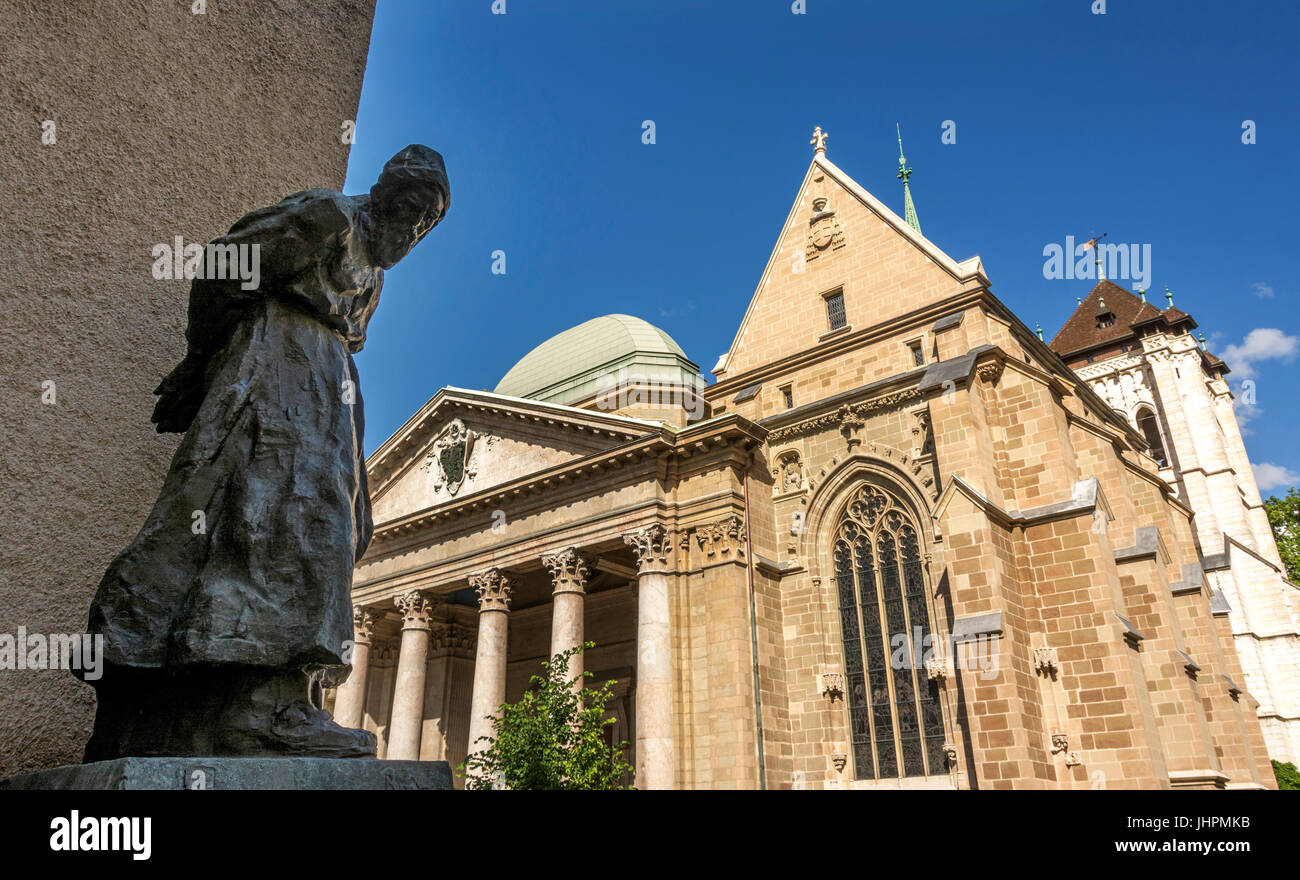 Statue of Jeremie by Rodo in front of Cathedral of Saint-Pierre in ...