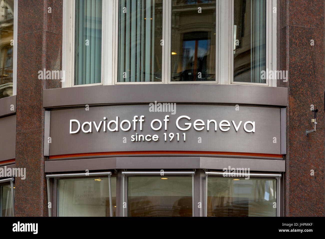 Davidoff Sign on Iconic Building in Geneva, Showcasing Local Business ...