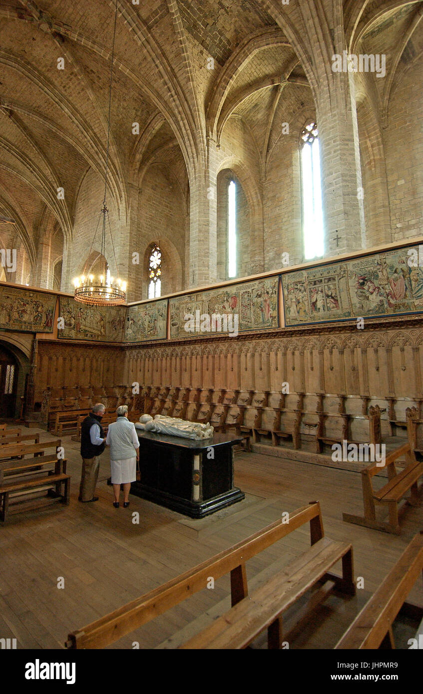 Tomb of Pope Clement VI inside La Chaise Dieu Abbey, Haute Loire ...