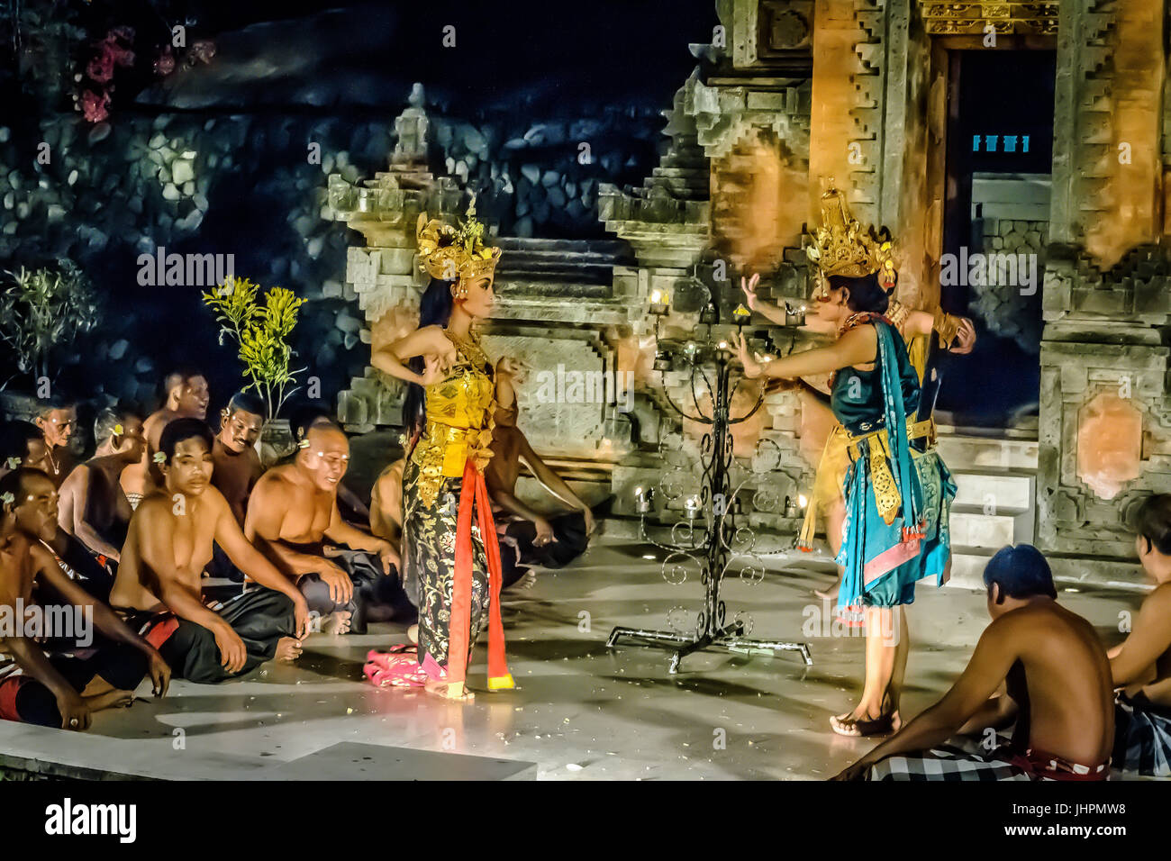 Traditional Balinese dance in traditional costumes Stock Photo - Alamy