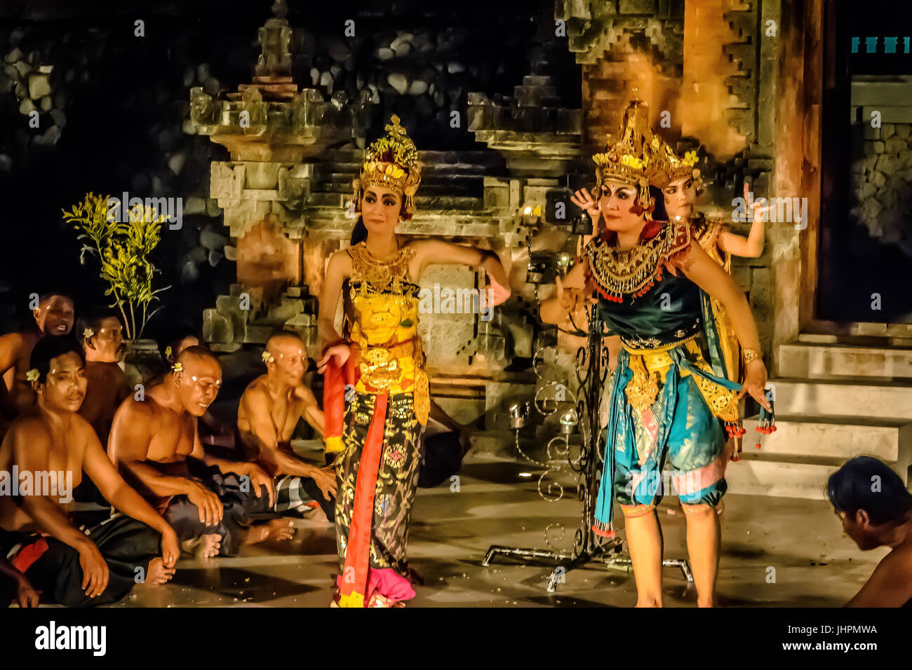 Traditional Balinese dance in traditional costumes Stock Photo - Alamy