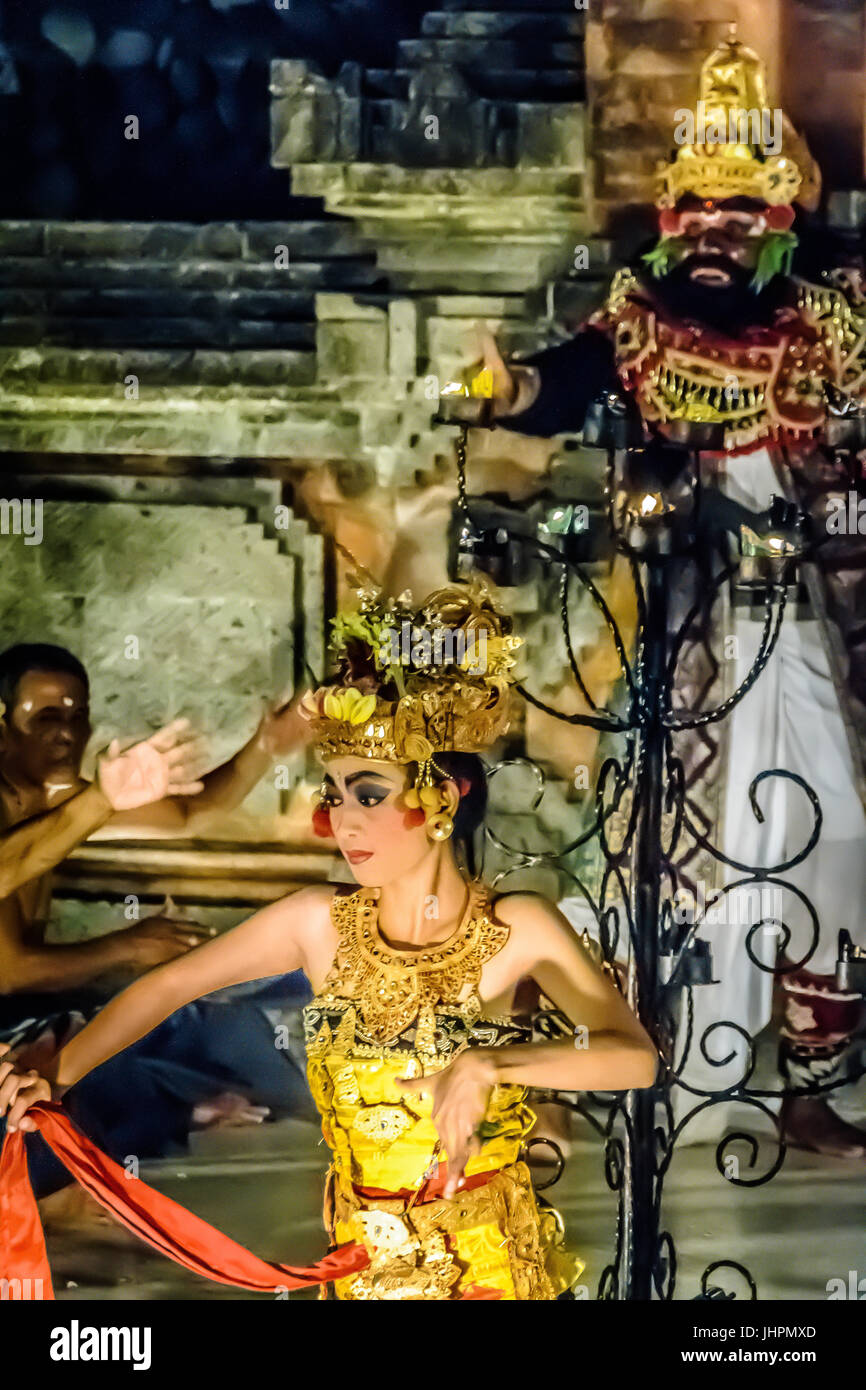 Traditional Balinese dance in traditional costumes Stock Photo - Alamy