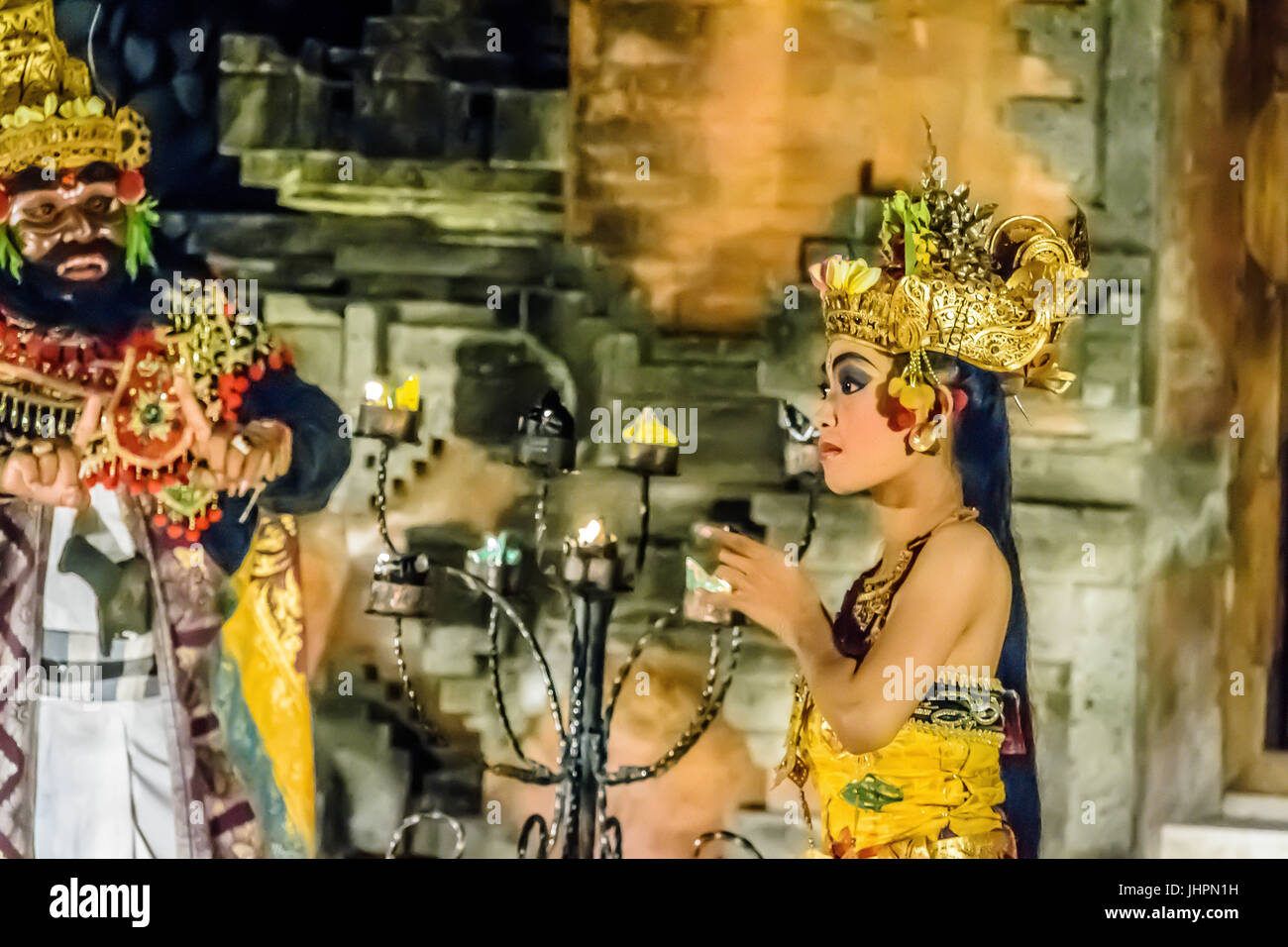 Traditional Balinese dance in traditional costumes Stock Photo - Alamy