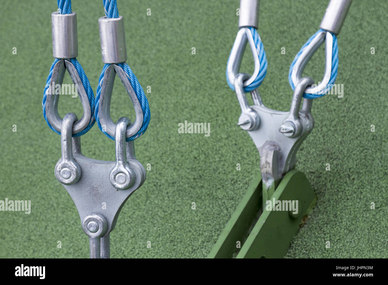 Rope fixing to the ground Stock Photo - Alamy