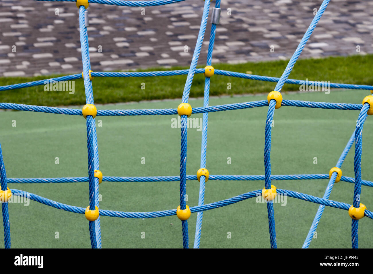 Net from the blue rope Stock Photo - Alamy