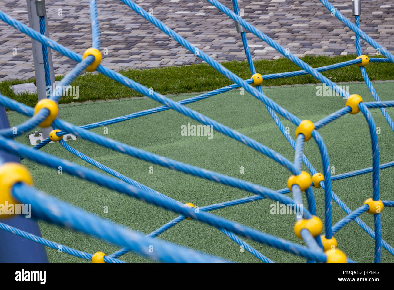 Net from the blue rope Stock Photo - Alamy