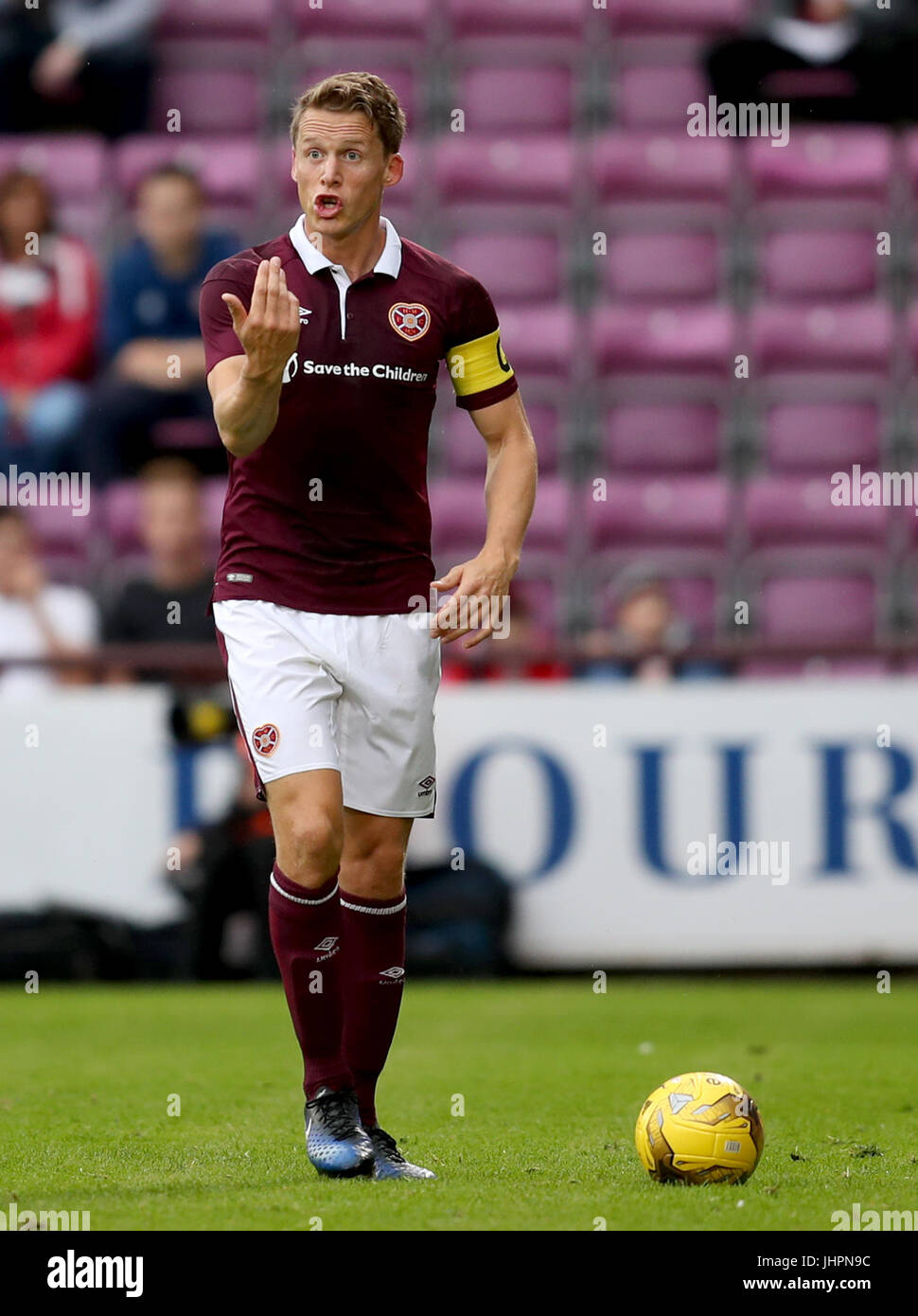 Heart of Midlothian's Christophe Berra during the pre-season friendly ...