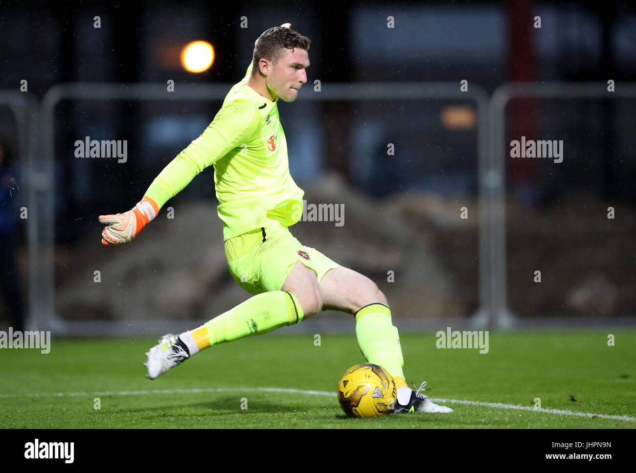 Heart of Midlothian's goalkeeper Jack Hamilton during the pre-season ...
