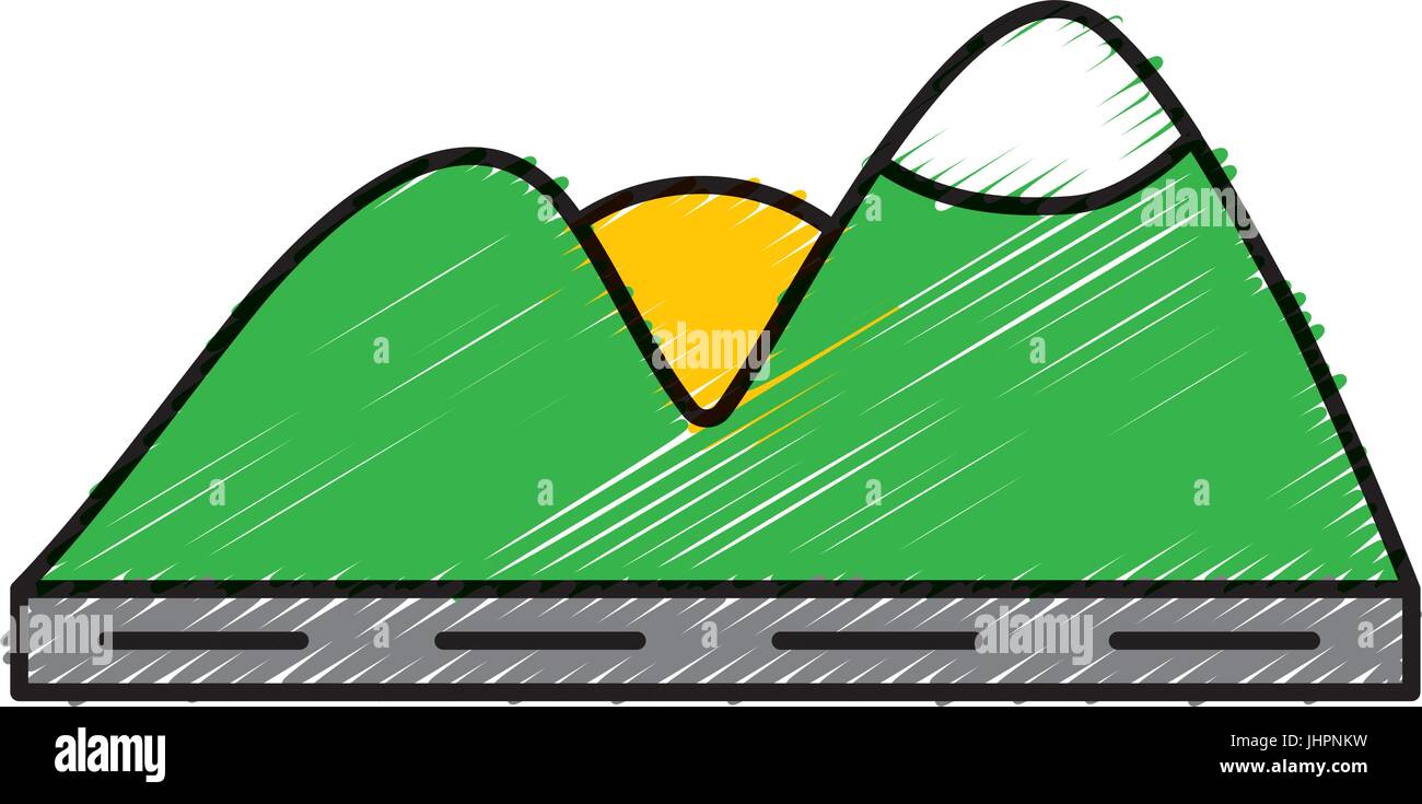 mountains and sun icon Stock Vector Image & Art - Alamy