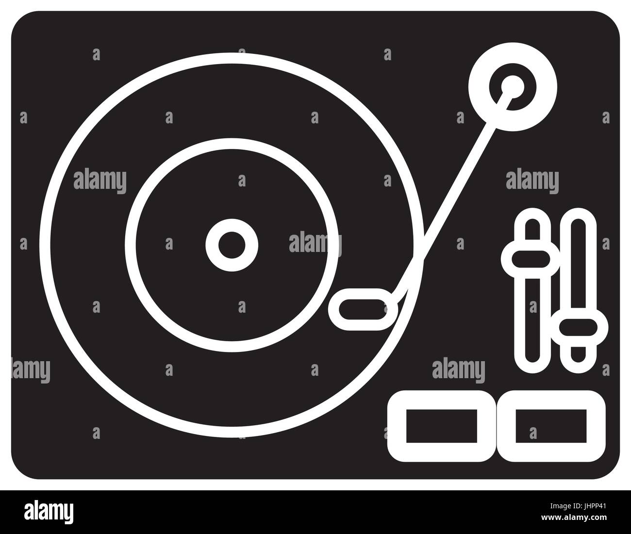 dj turntable icon Stock Vector Image & Art - Alamy