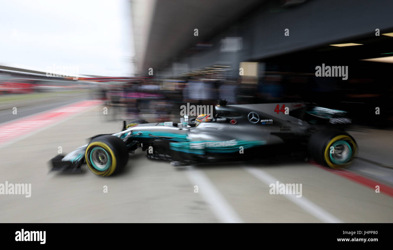 Mercedes Lewis Hamilton during third practice of the 2017 British Grand ...