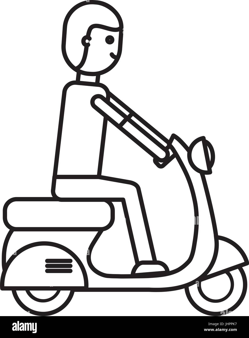 man riding a scooter icon Stock Vector Image & Art - Alamy