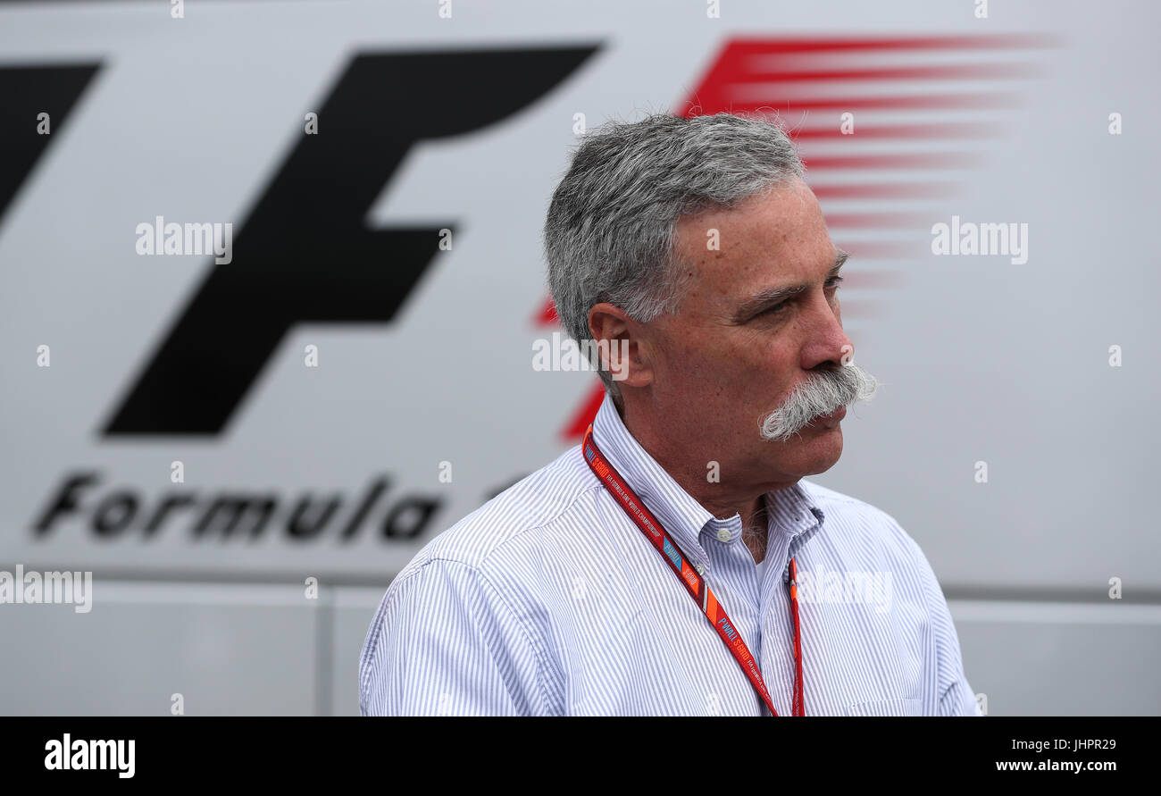 The chief executive of the Formula One Group, Chase Carey during second ...