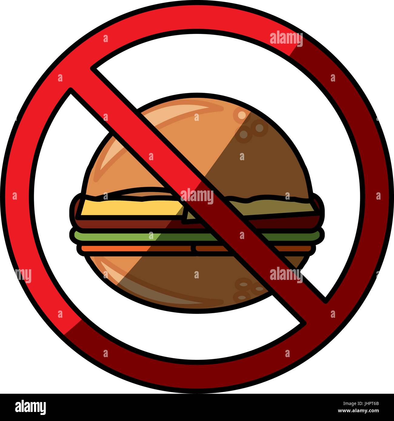 Fast food prohibited Stock Vector Image & Art - Alamy