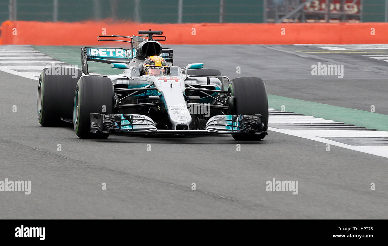 Mercedes' Lewis Hamilton during qualifying for the 2017 British Grand ...