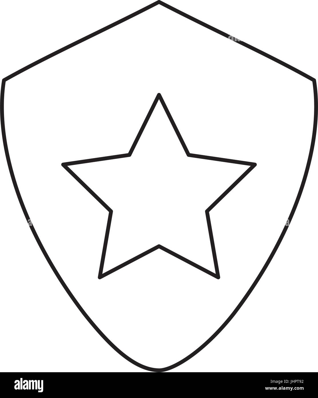 Star on shield symbol Stock Vector Image & Art - Alamy