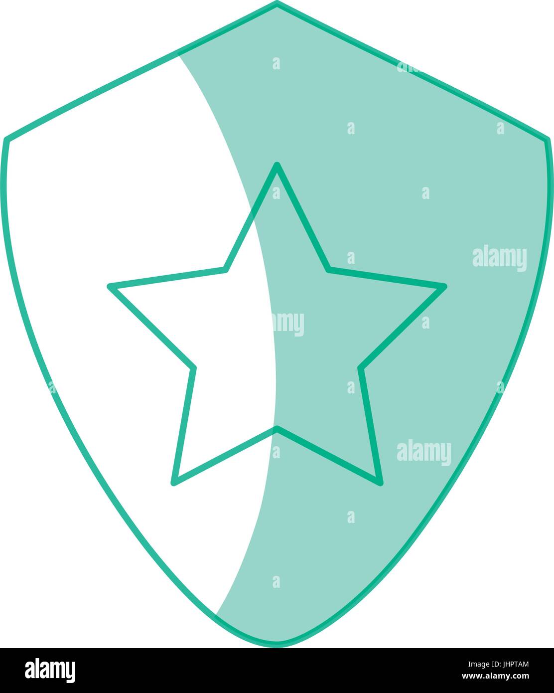 Star on shield symbol Stock Vector Image & Art - Alamy