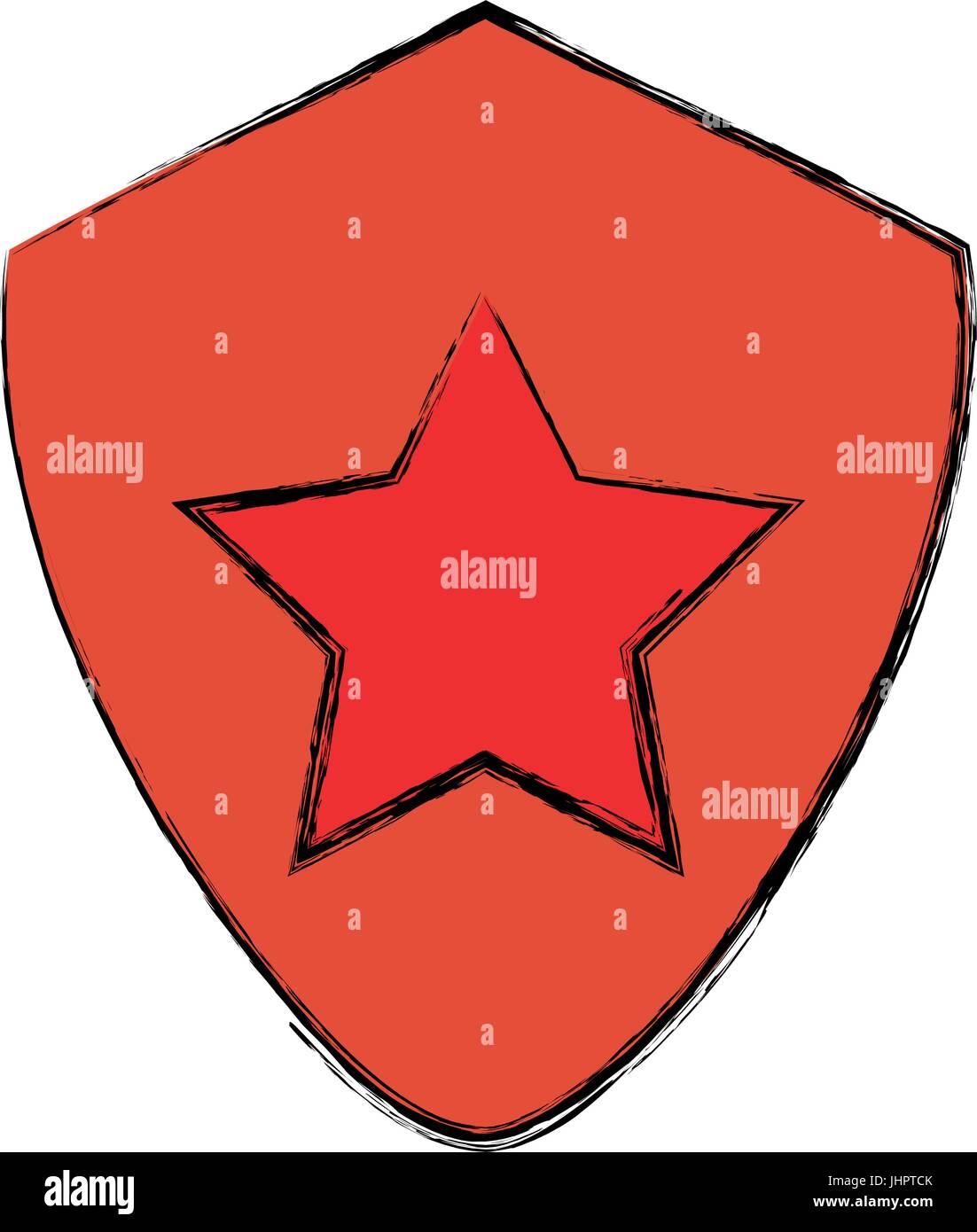Star on shield symbol Stock Vector Image & Art - Alamy