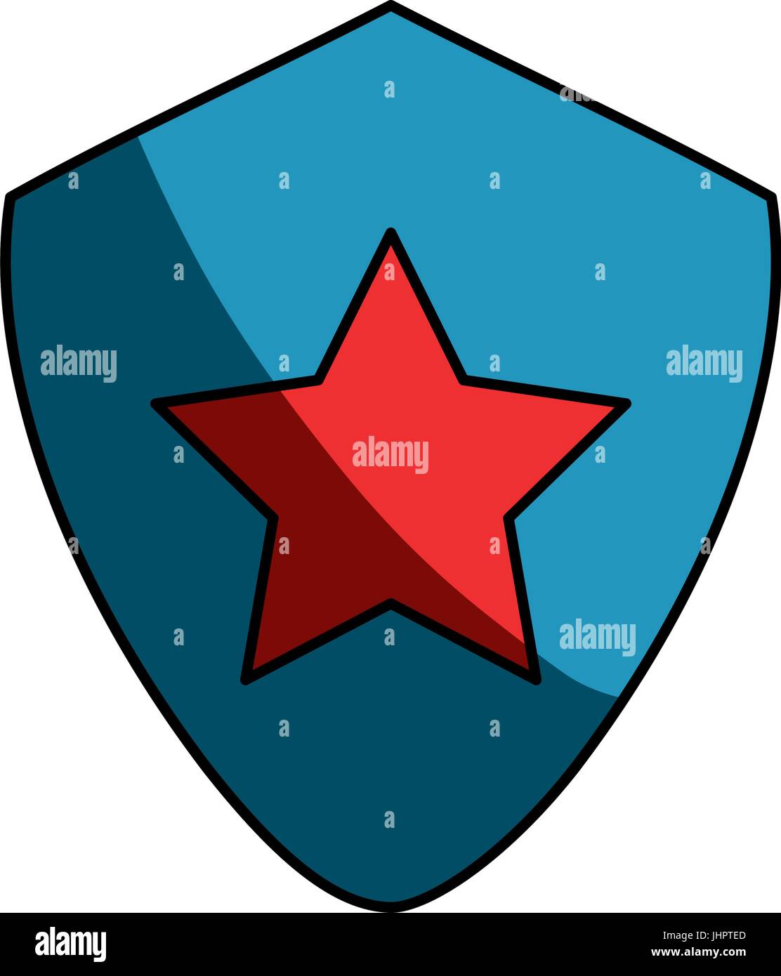 Star on shield symbol Stock Vector Image & Art - Alamy