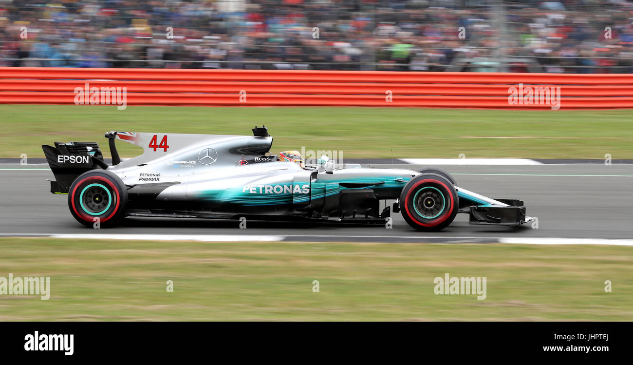 Mercedes' Lewis Hamilton during qualifying for the 2017 British Grand ...