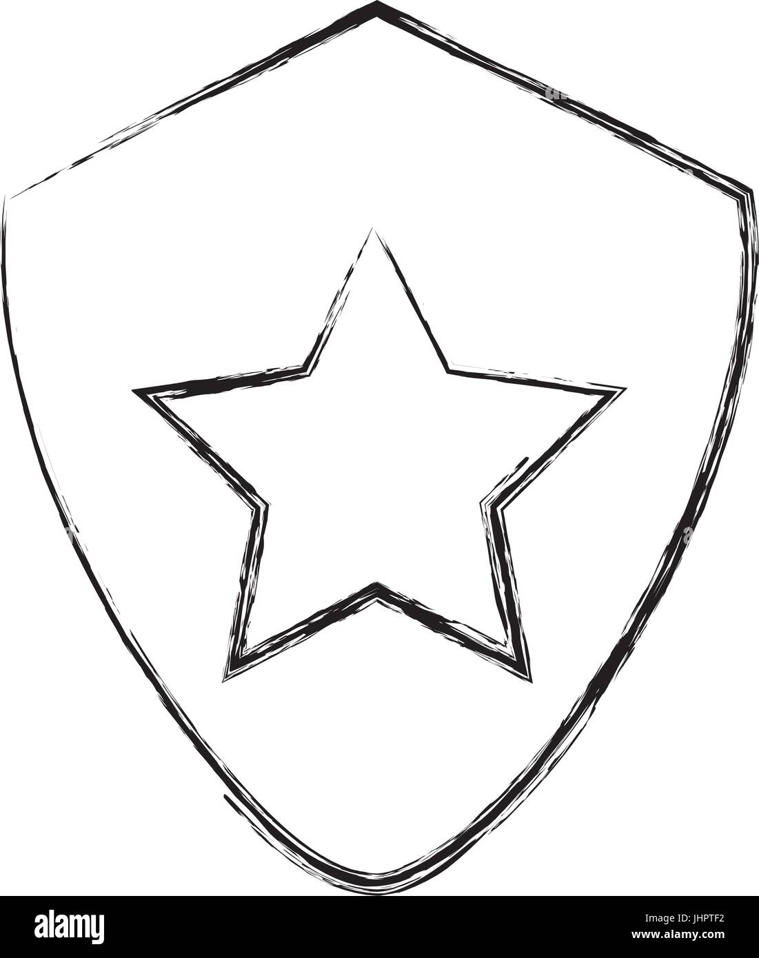 Star on shield symbol Stock Vector Image & Art - Alamy