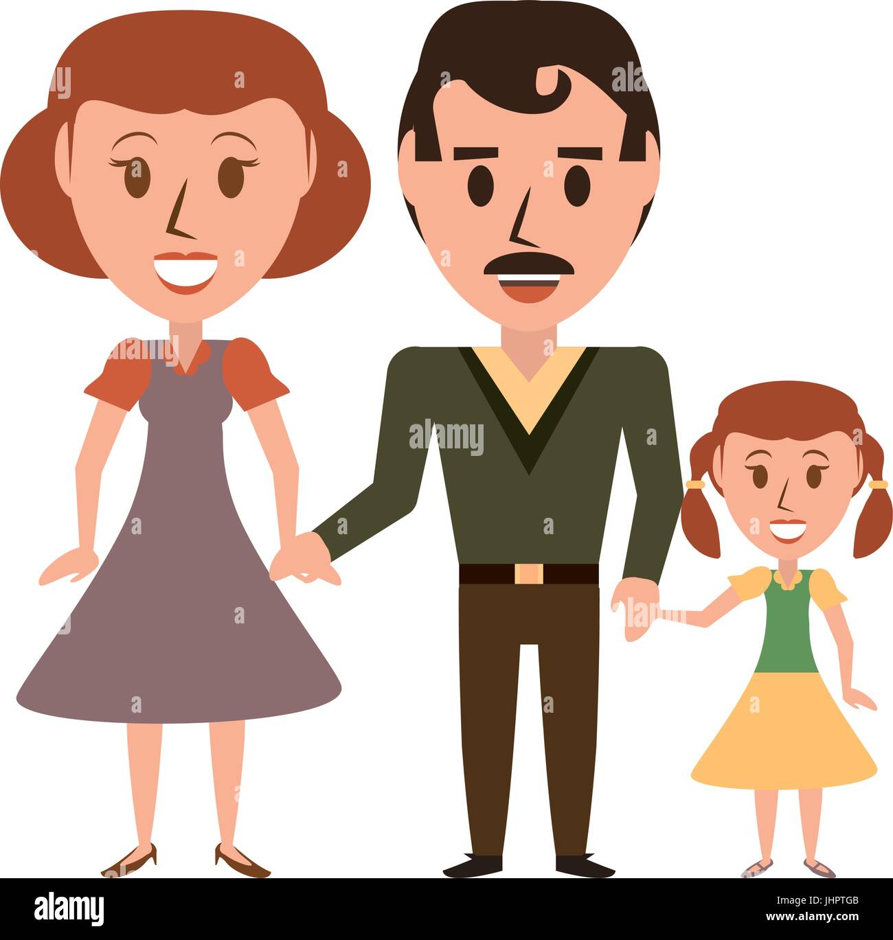 Retro family cartoon Stock Vector Image & Art - Alamy