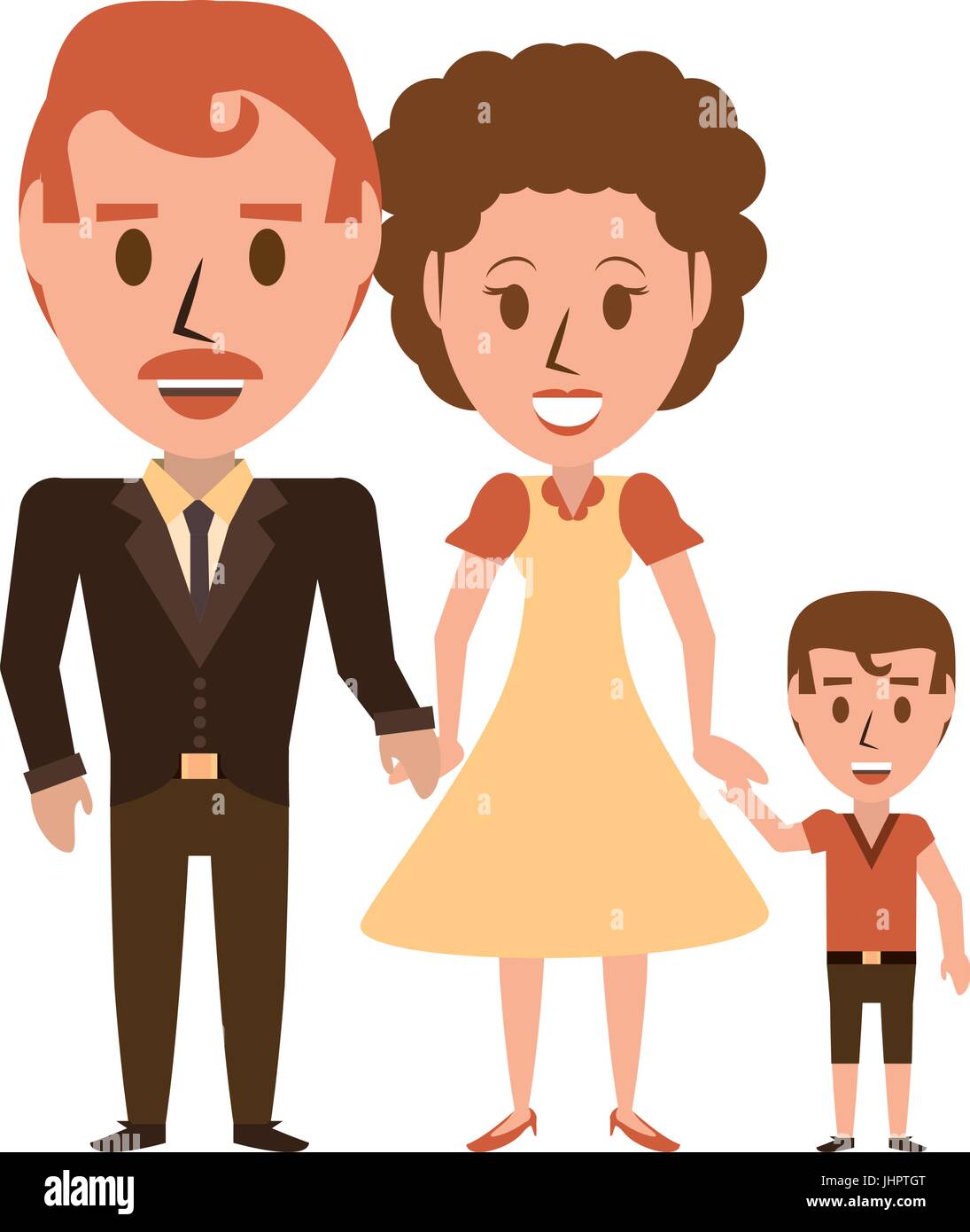 Retro family cartoon Stock Vector Image & Art - Alamy