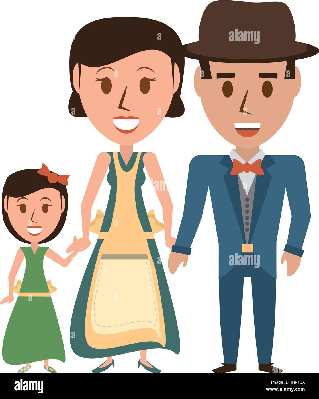 Retro family cartoon Stock Vector Image & Art - Alamy
