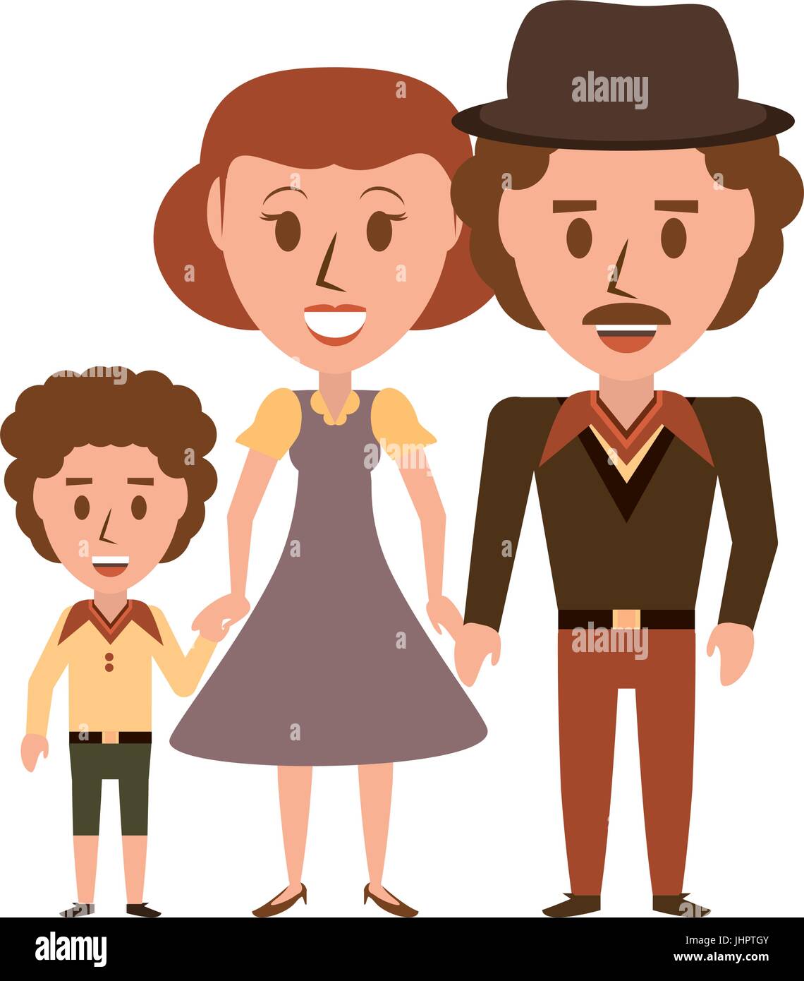 Retro family cartoon Stock Vector Image & Art - Alamy