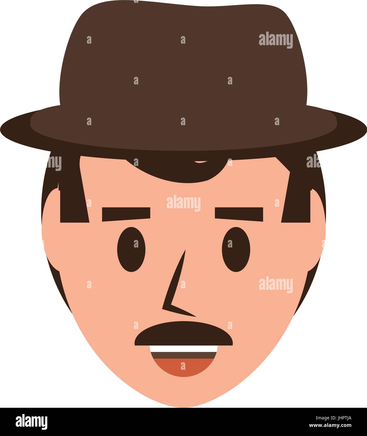 Cartoon face 1950s Stock Vector Images - Alamy