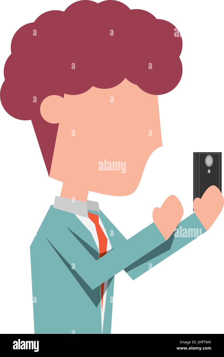 Young man with smartphone cartoon Stock Vector Image & Art - Alamy