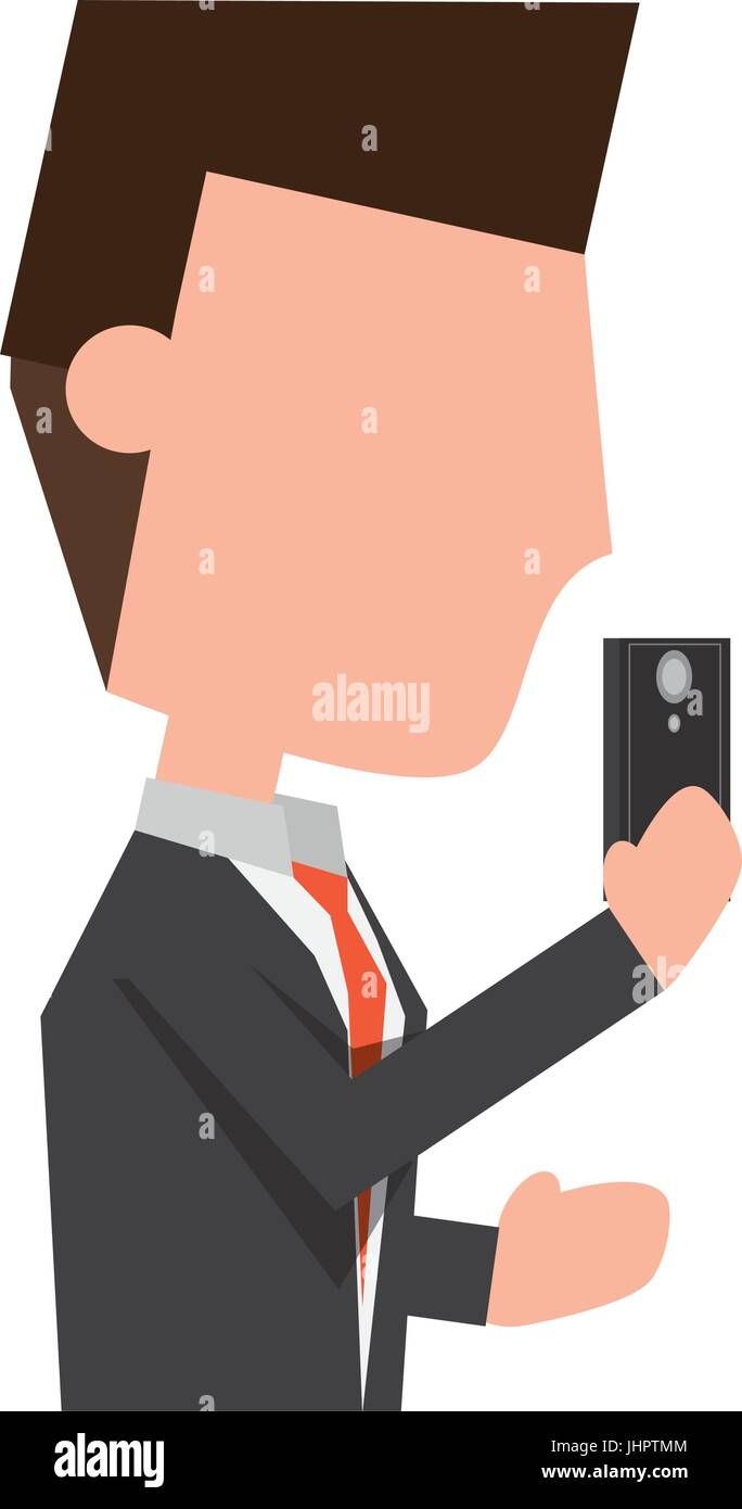 Young man with smartphone cartoon Stock Vector Image & Art - Alamy