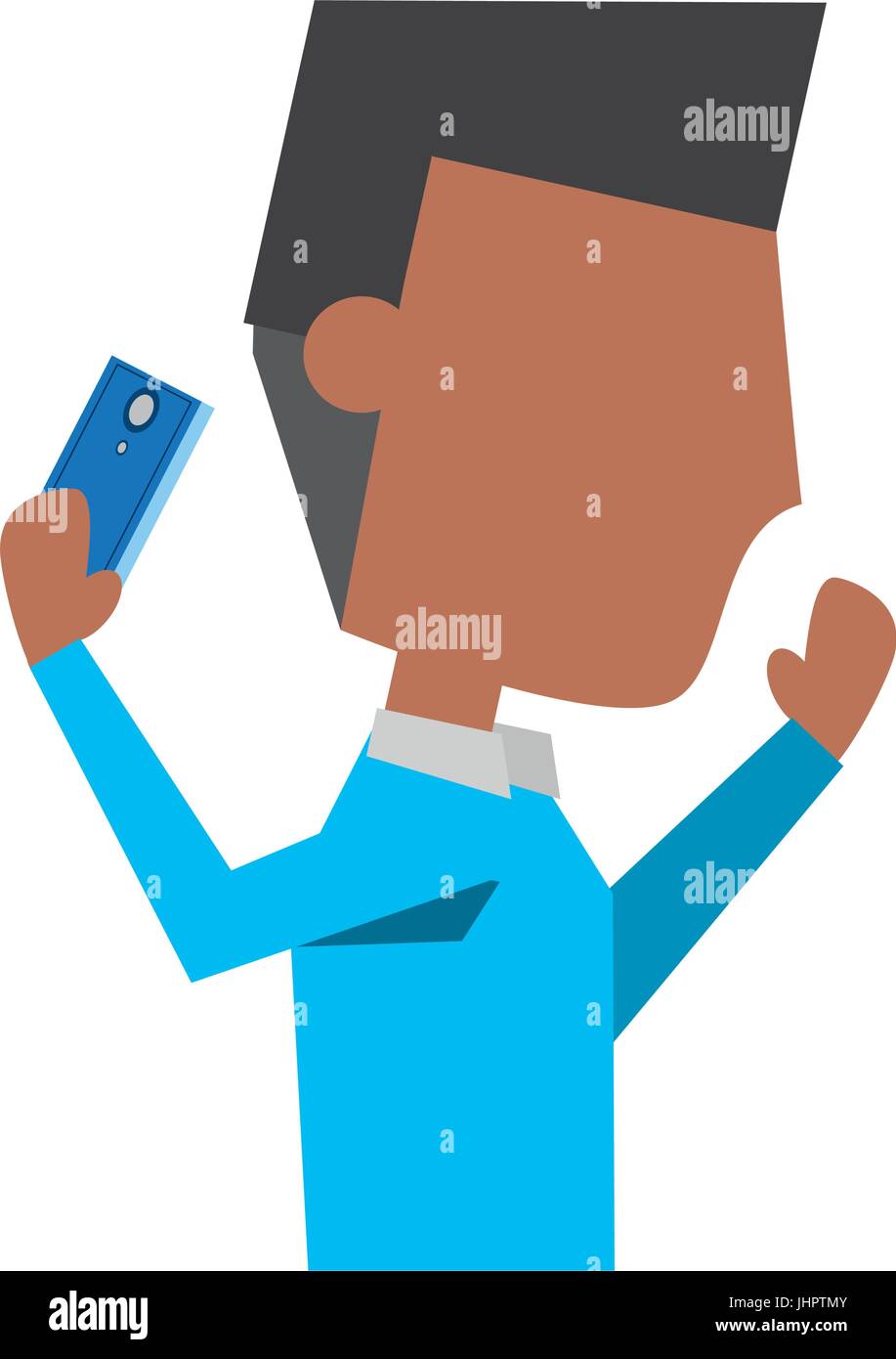 Young man with smartphone cartoon Stock Vector Image & Art - Alamy