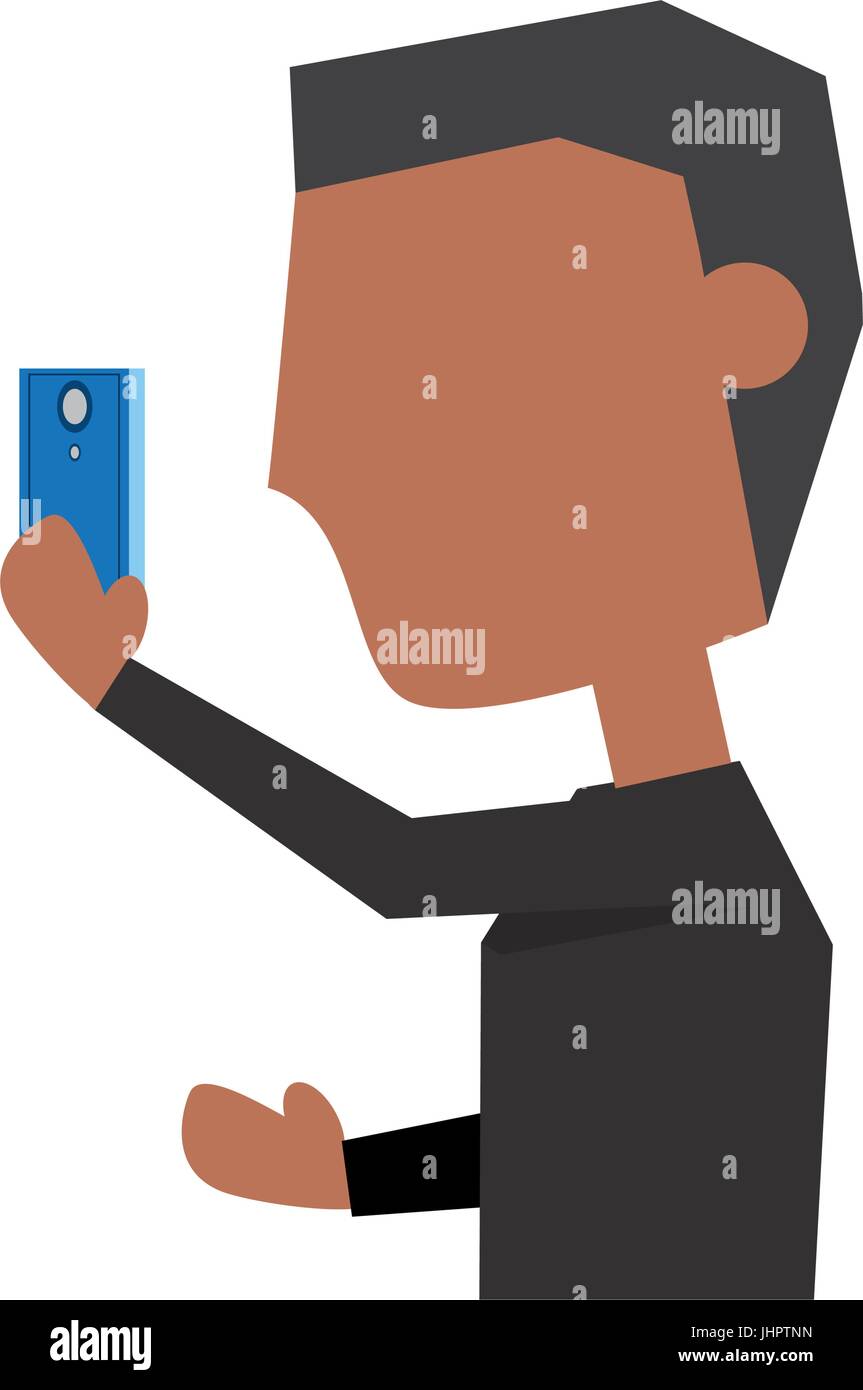 Young man with smartphone cartoon Stock Vector Image & Art - Alamy