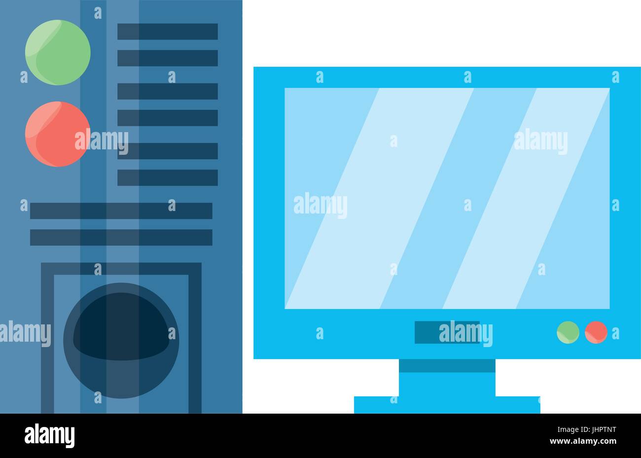 Desk computer symbol Stock Vector Image & Art - Alamy