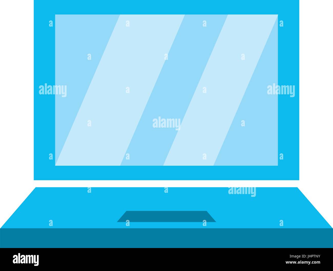 Blue neon icon laptop Stock Vector Images - Alamy