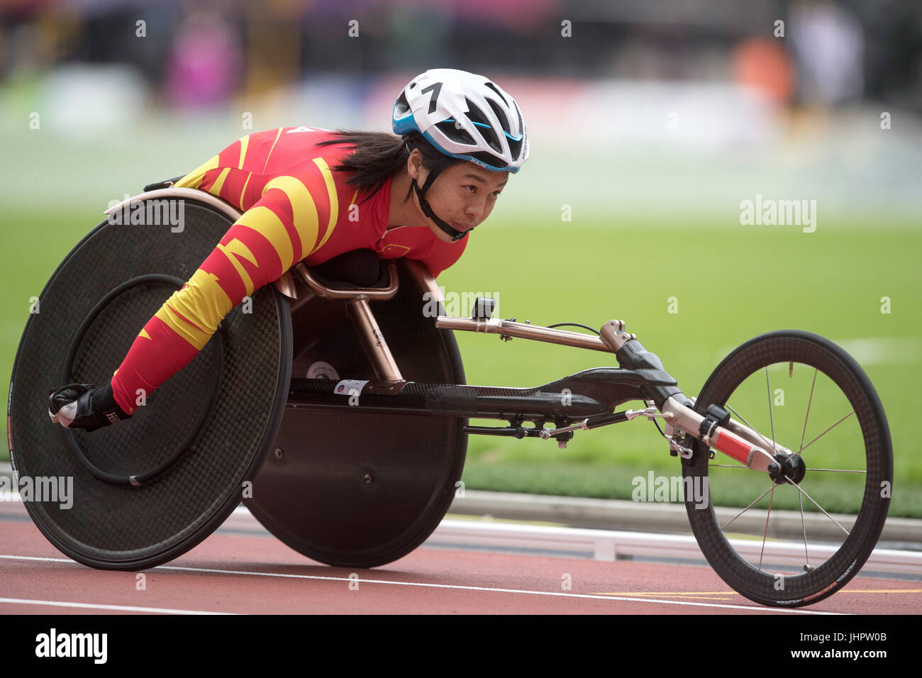 China's Jing Ma in the Women's 1500m T54 Round 1 Heat 2 during day two ...