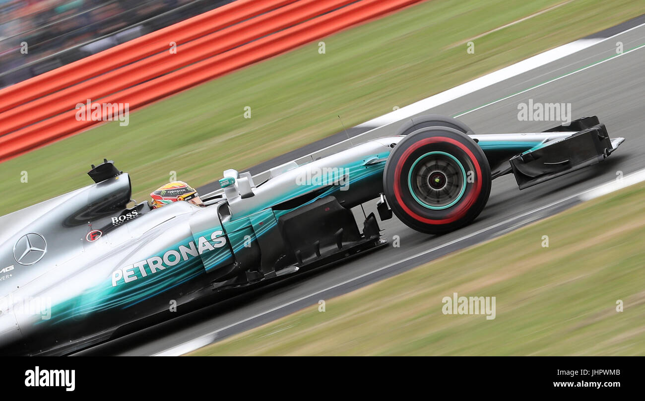 Mercedes' Lewis Hamilton during qualifying for the 2017 British Grand ...