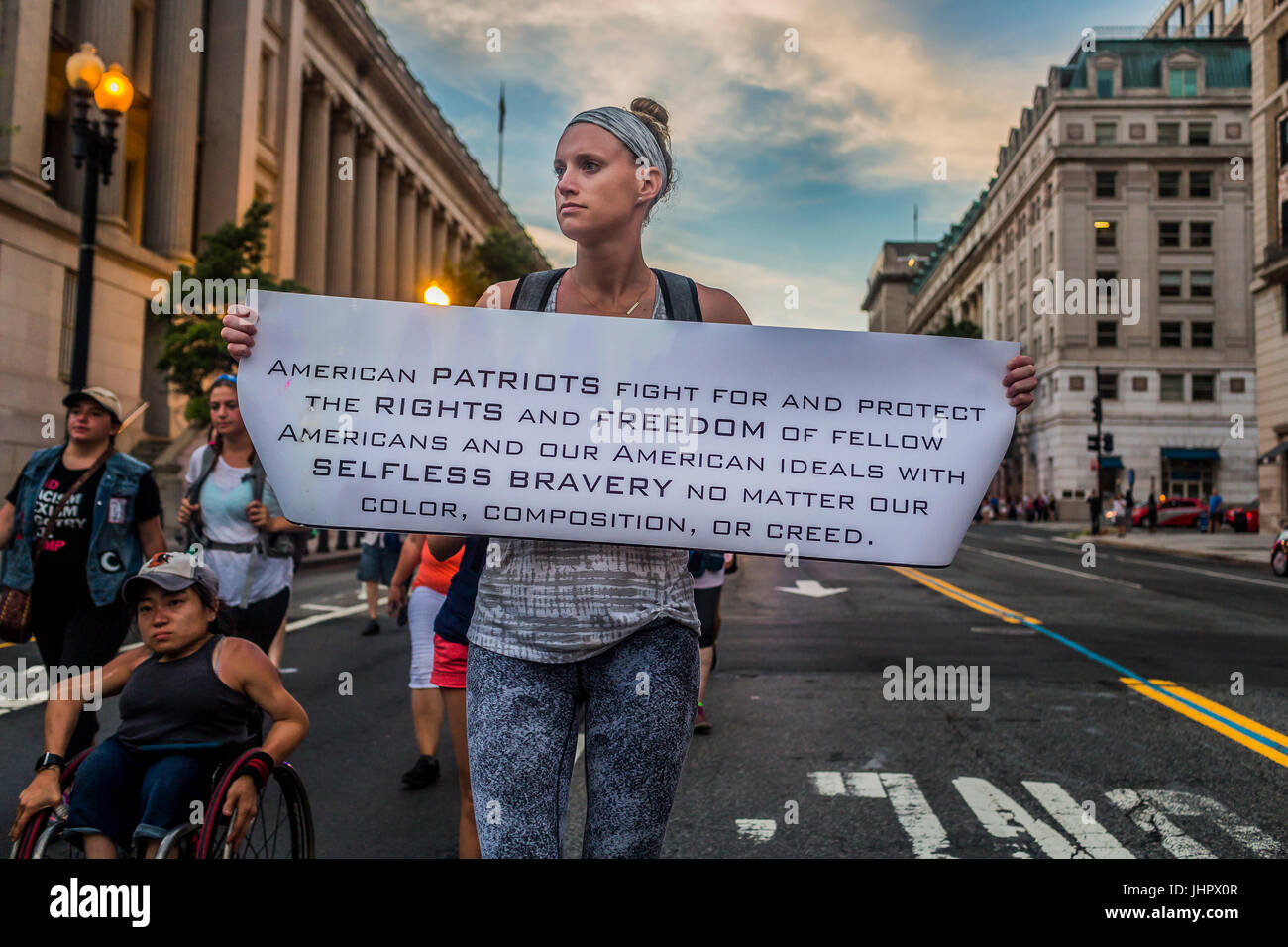 Washington Dc, United States. 14th July, 2017. Hundreds protested at ...