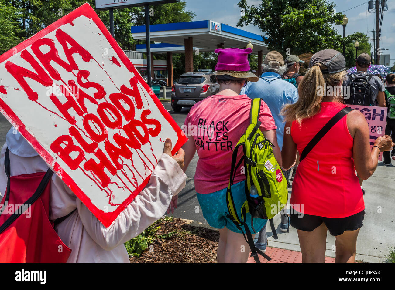 Washington Dc, United States. 14th July, 2017. Hundreds protested at ...