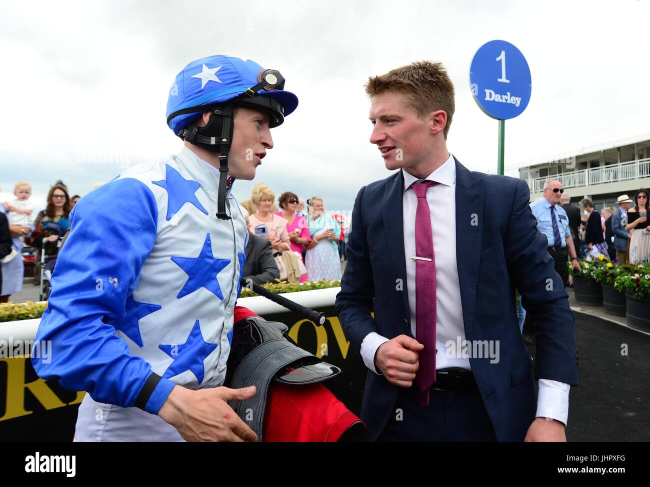 Jockey Gary Halpin after winning the Tote Scurry Handicap onboard ...