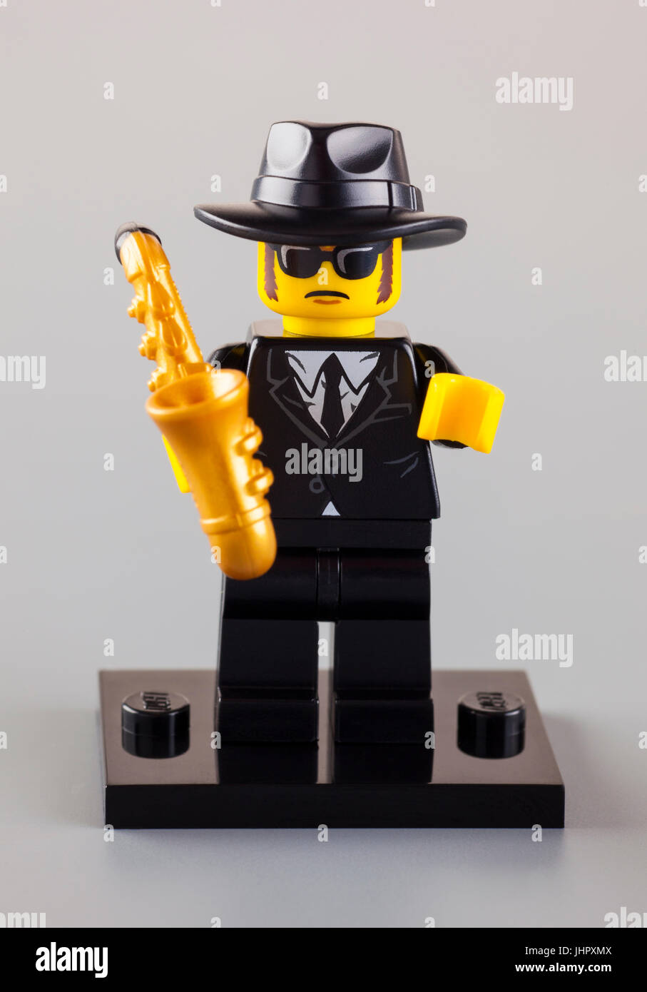 Tambov, Russian Federation - September 11, 2013 Lego Jazz Musician ...