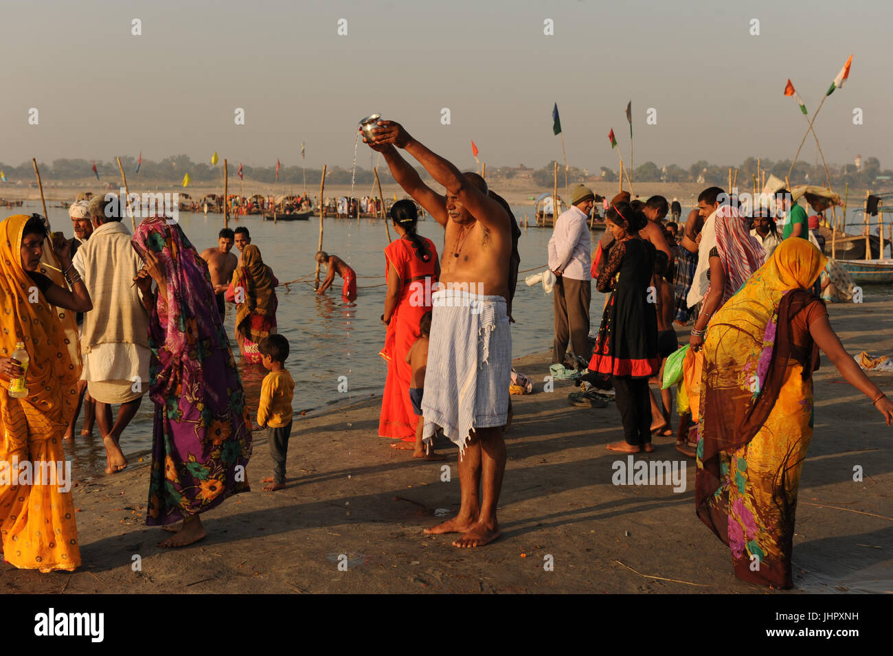 Swimming in the ganges hi-res stock photography and images - Alamy