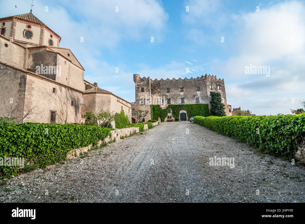 Exterior view of Altafulla Castle, Costa Dorada, Catalonia, Spain Stock ...