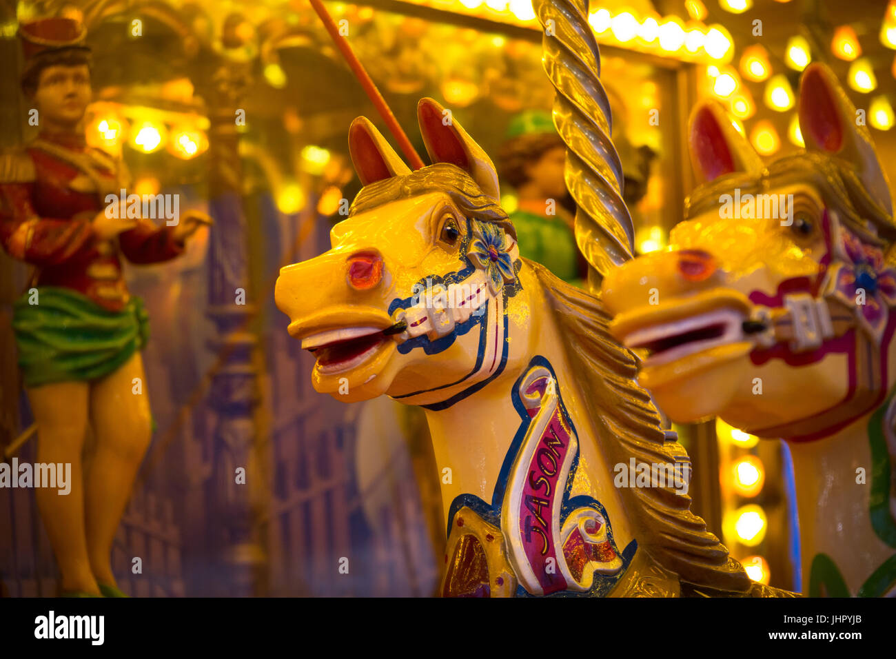 Fairground horses hi-res stock photography and images - Alamy