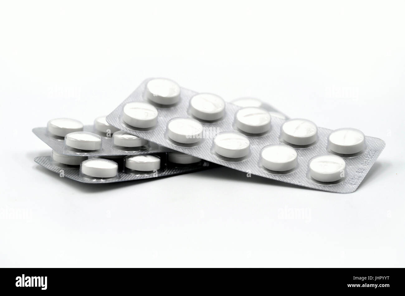 Medicine tablets on white background Stock Photo - Alamy