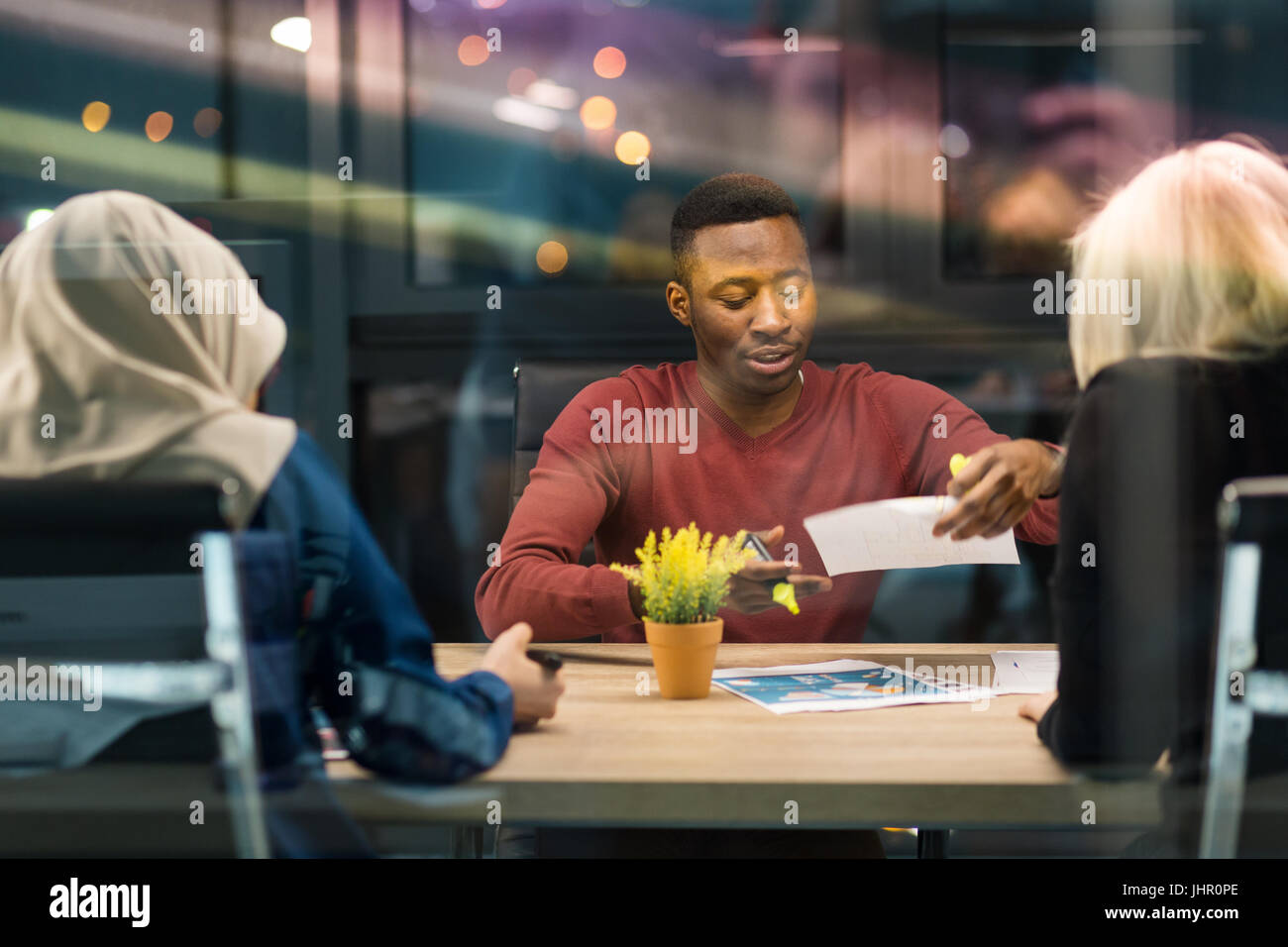 Startup business people group working everyday job at modern office ...