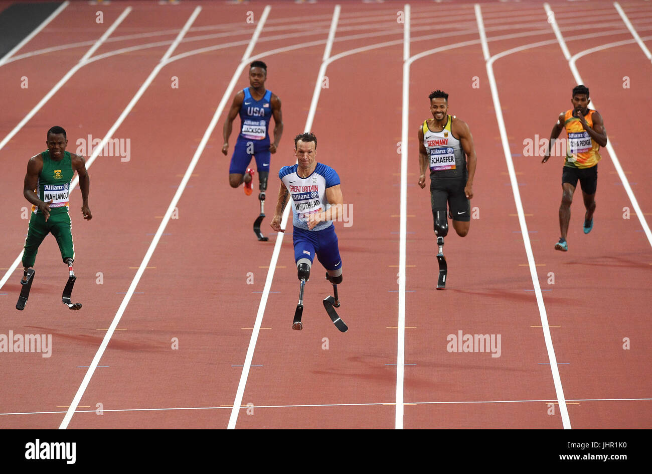 Great Britain's Richard Whitehead winning the Men's 200m T42 Final ...