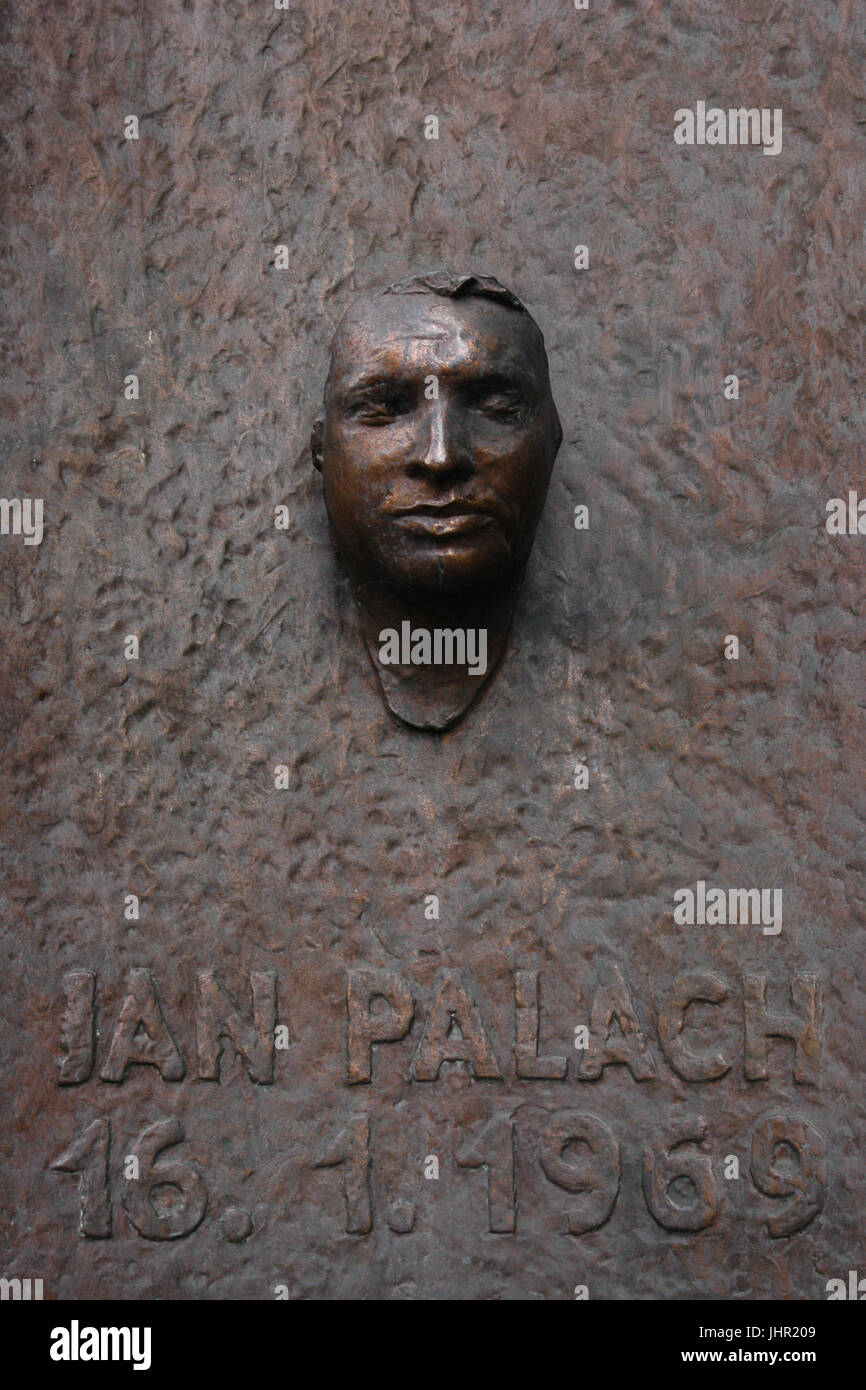 Death mask of Jan Palach taken by Czech sculptor Olbram Zoubek ...