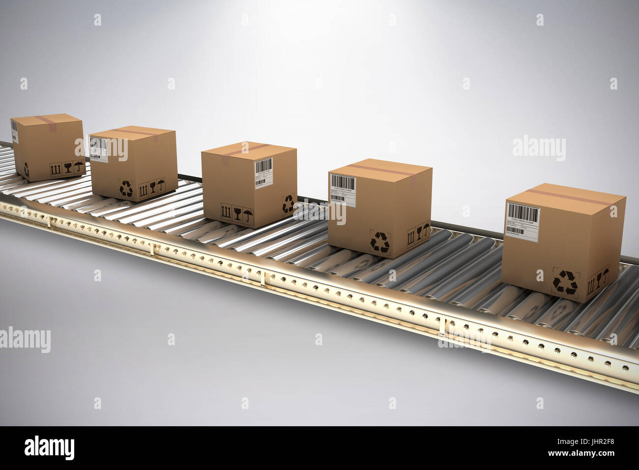 Digital composite man boxes conveyor belt hi-res stock photography and ...